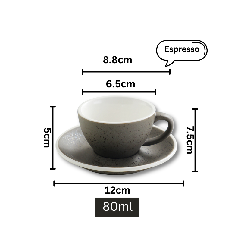 Ready Stock Granite design Cappuccino Cup Ceramic Barista Latte Cup ...