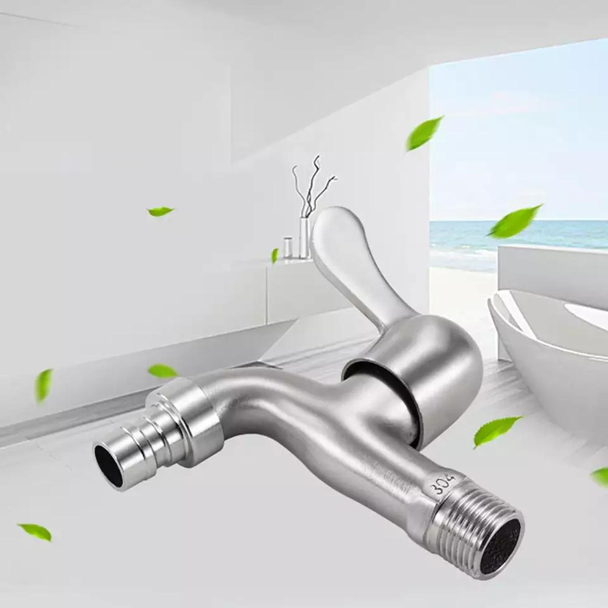Wall Mount Washing Machine Faucet Stainless Steel SUS 304 butterfly ...