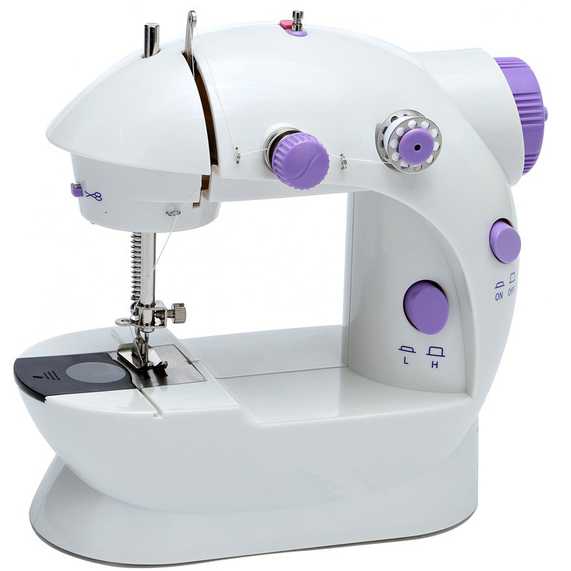 Ming Hui 4 in 1 Mini Sewing Machine with Foot Pedal, Bobbins & Adapter | Daraz.com.bd