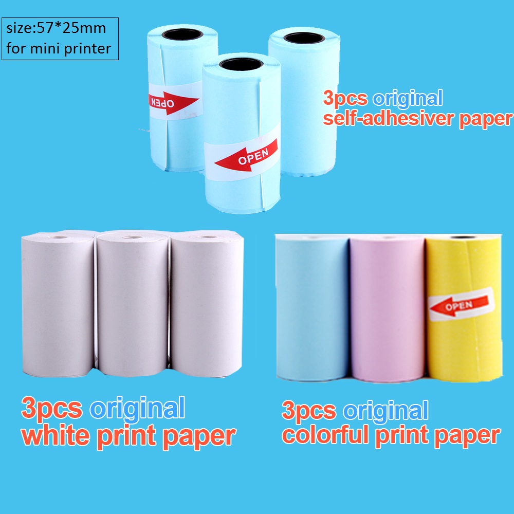 Thermal Paper White Sticker Label Printer Paper 57MM Printing Paper ...