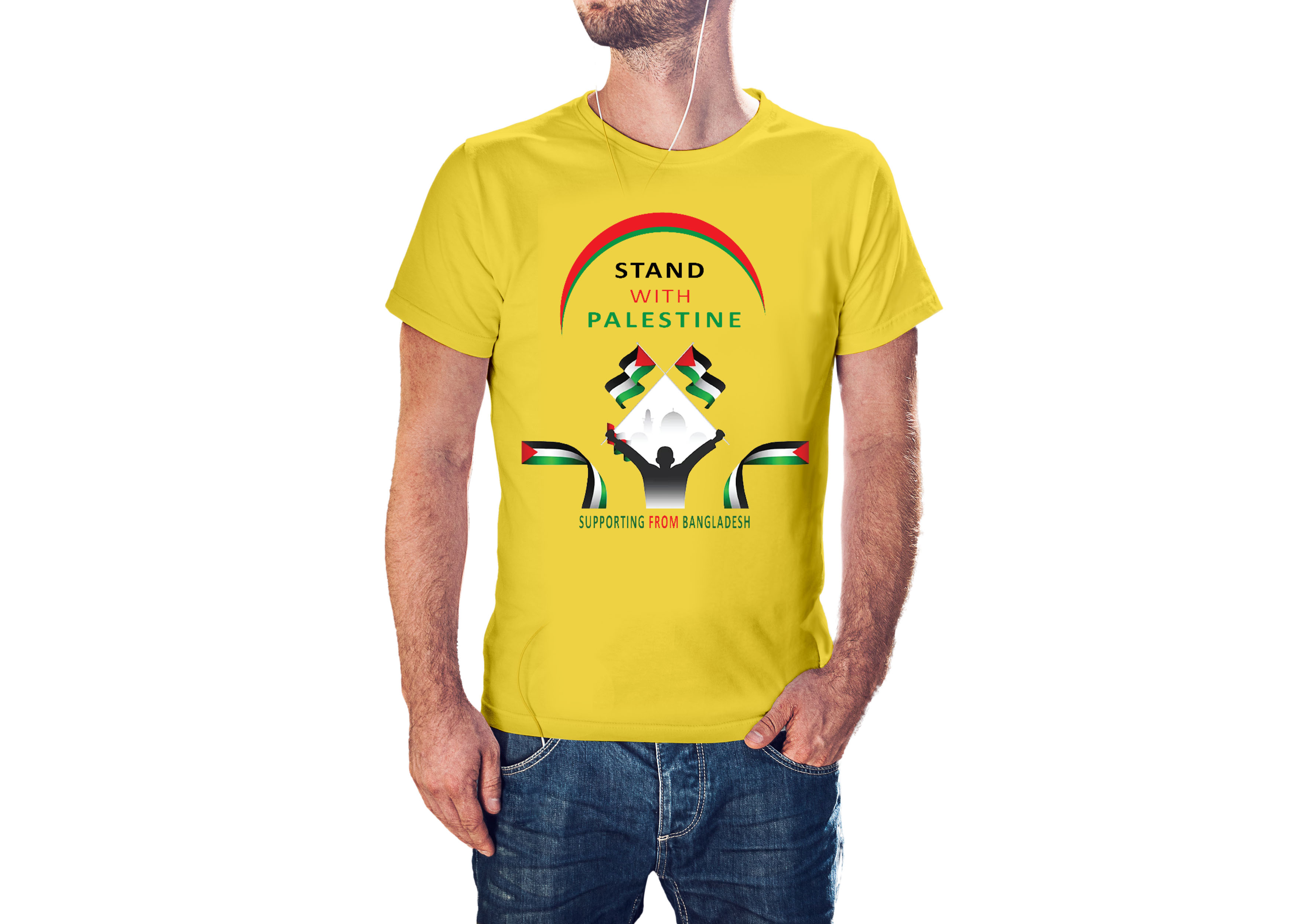 Stand with Palestine T-Shirt for men, Support Palestine T-Shirt | Daraz ...