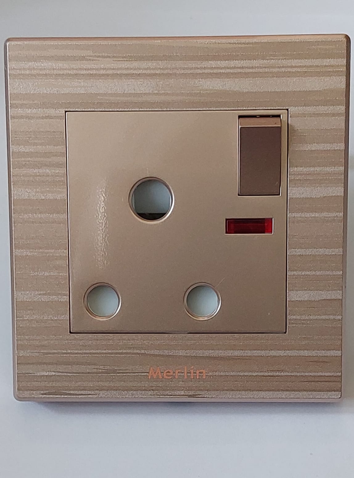 Merlin T- Rose 15A AC Socket with Electric Switch Board (Regular Series ...