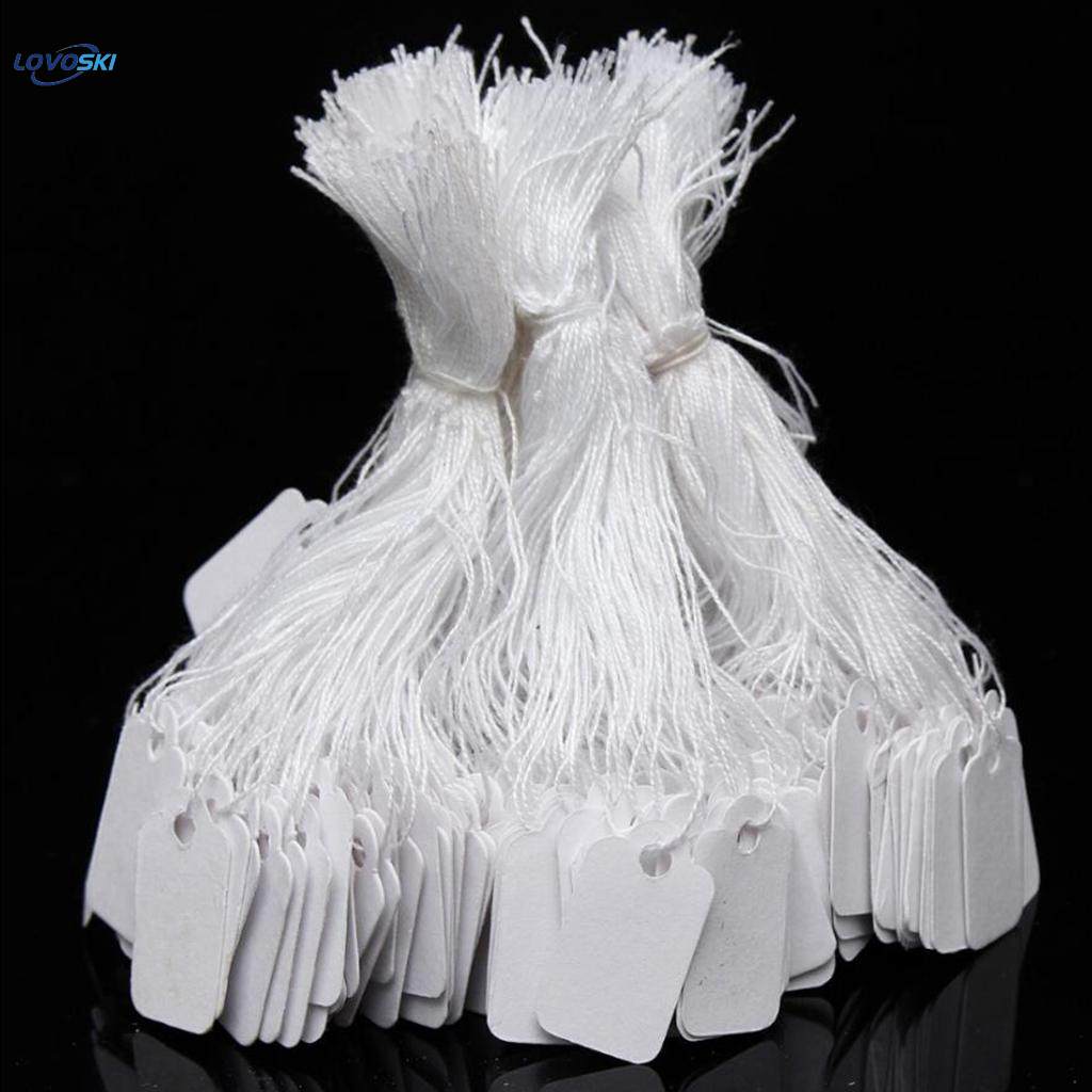 100pcs Writable Blank Labels Display Price Tags With Hanging String 2 ...
