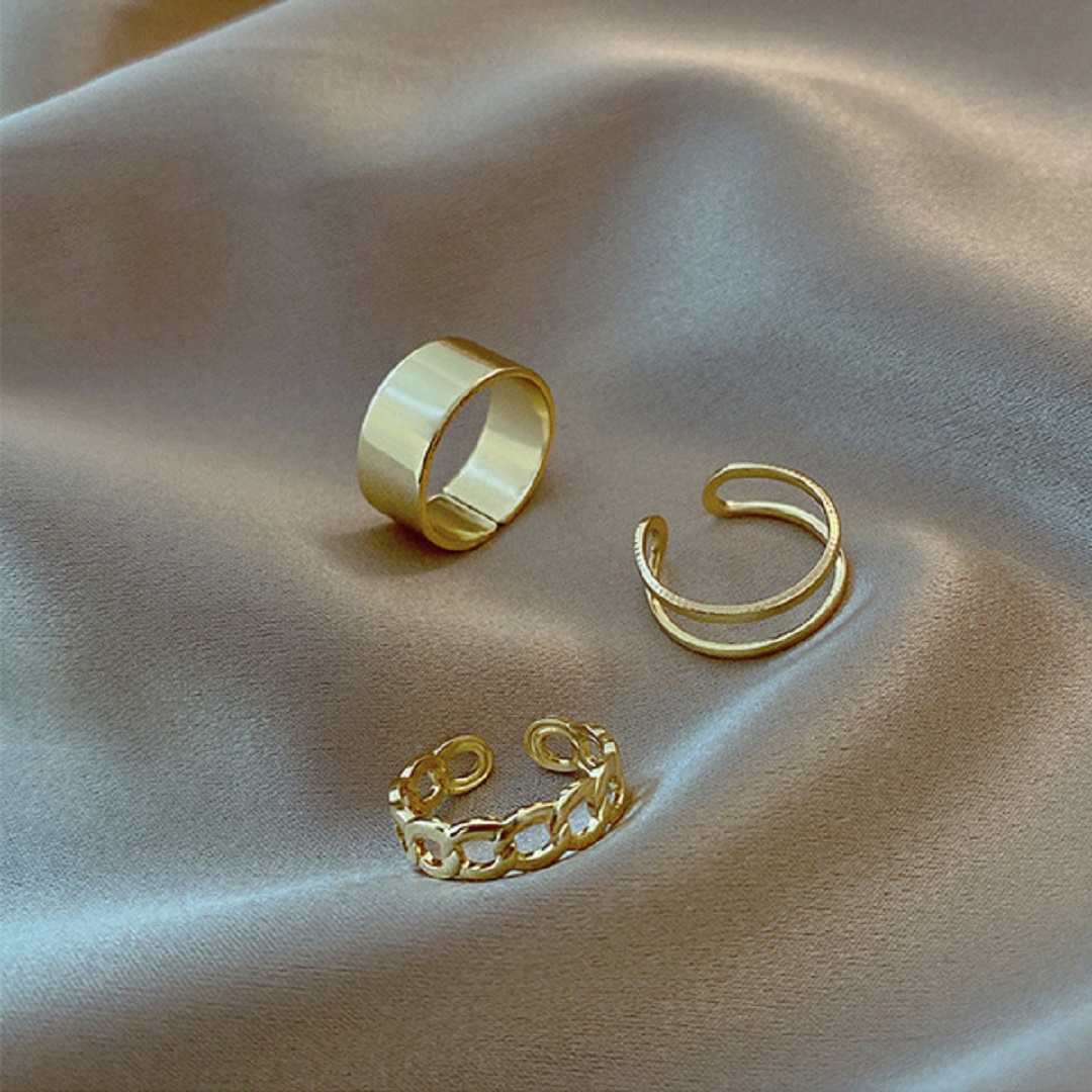 Minimalist 3-Pcs Rings Set | Daraz.com.bd