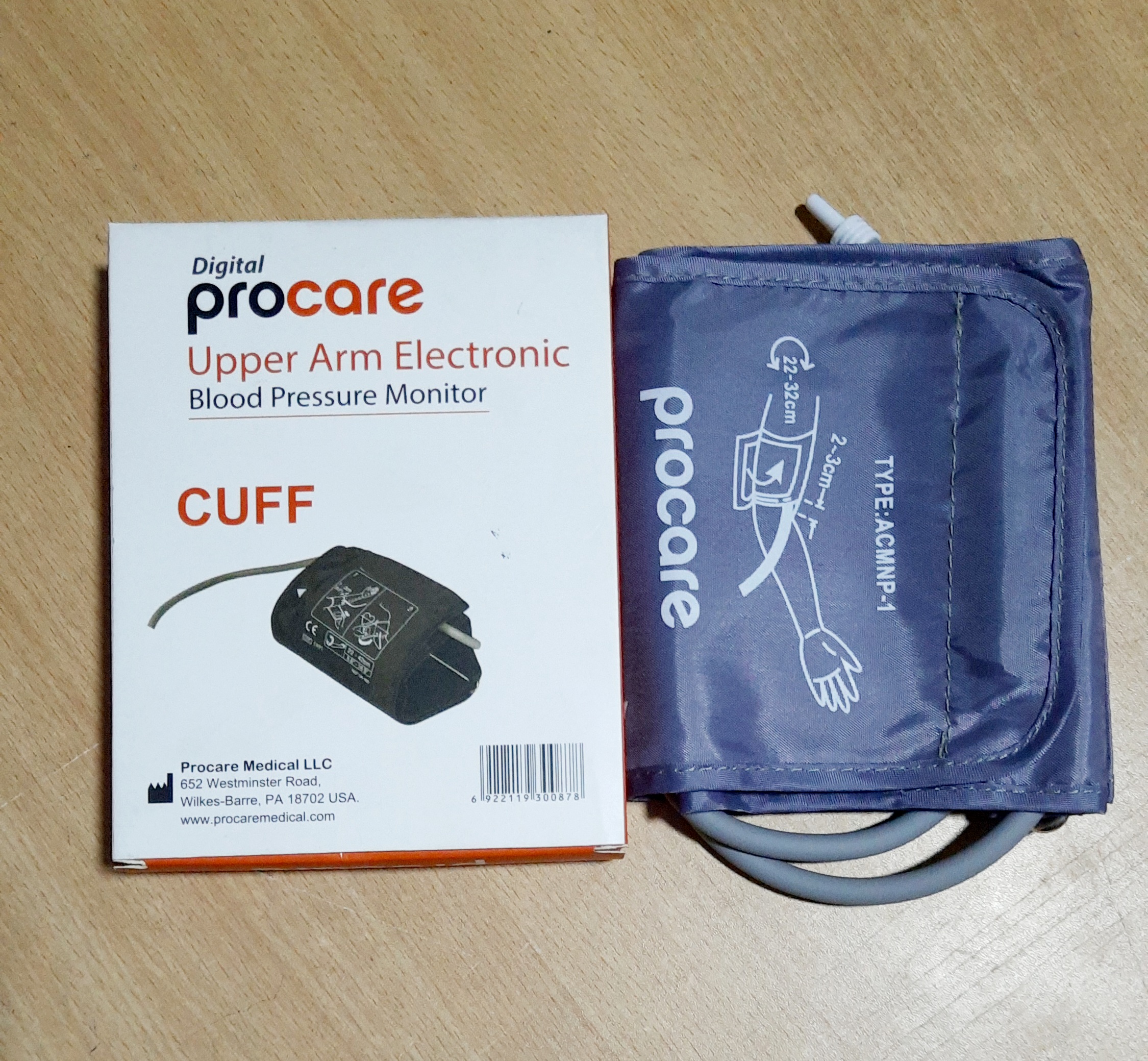 Procare 22-32 CM Large Digital Blood Pressure Monitor Cuff Single tube ...