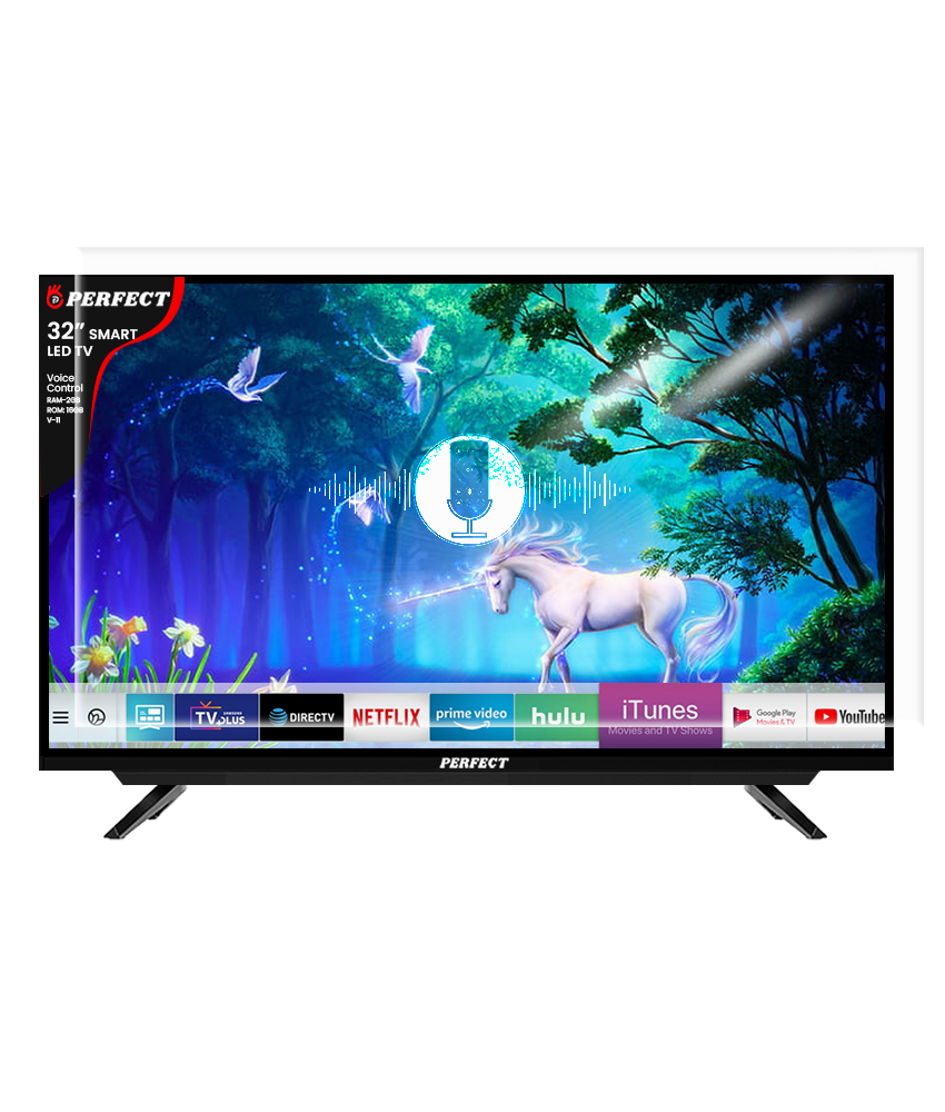 Perfect 32” Smart Android HD LED TV, Double Glass, Voice Control, 2GB ...