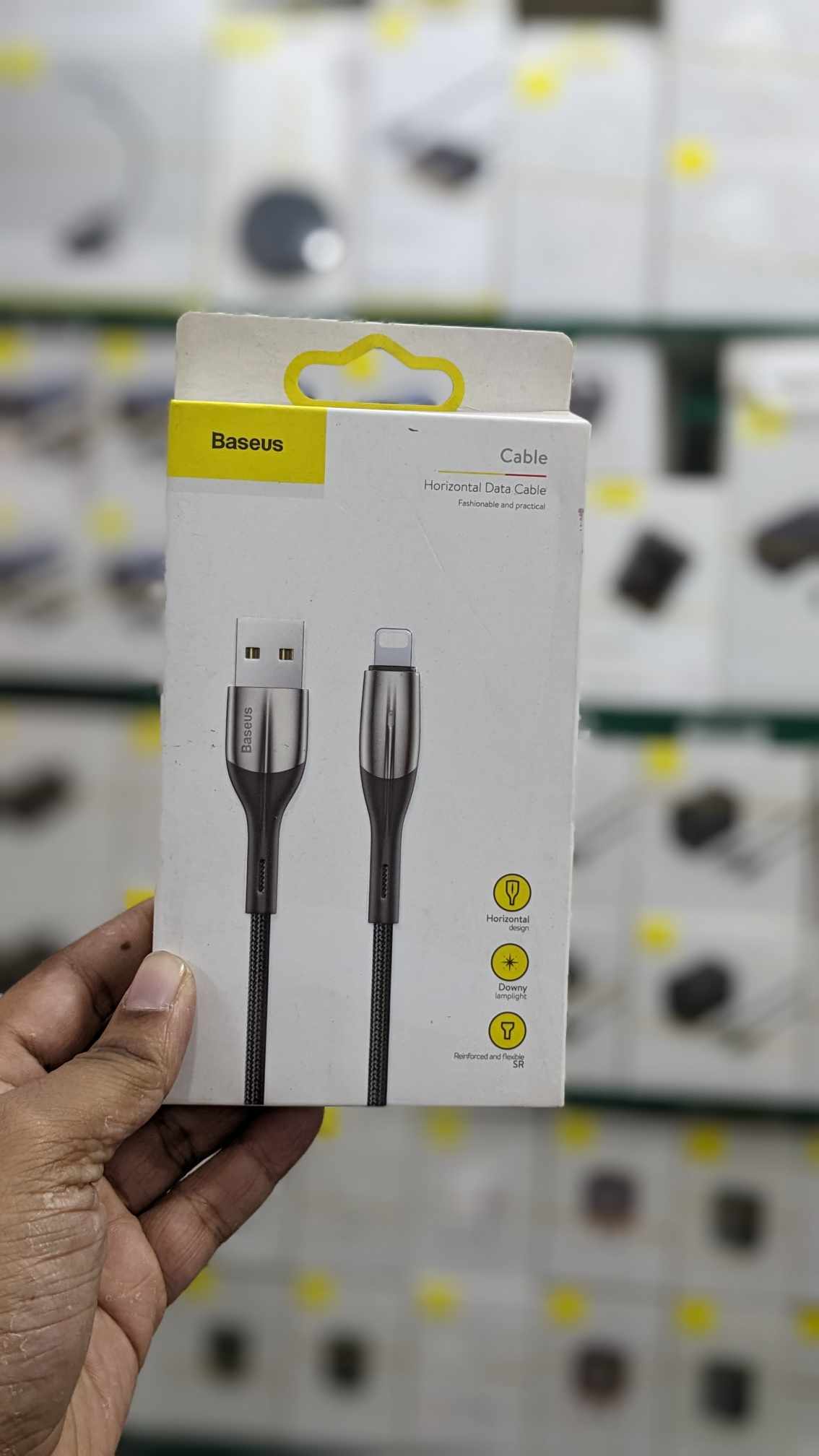 Baseus Horizontal Data Cable with Indicator Lamp for iPhone 1M | Daraz ...