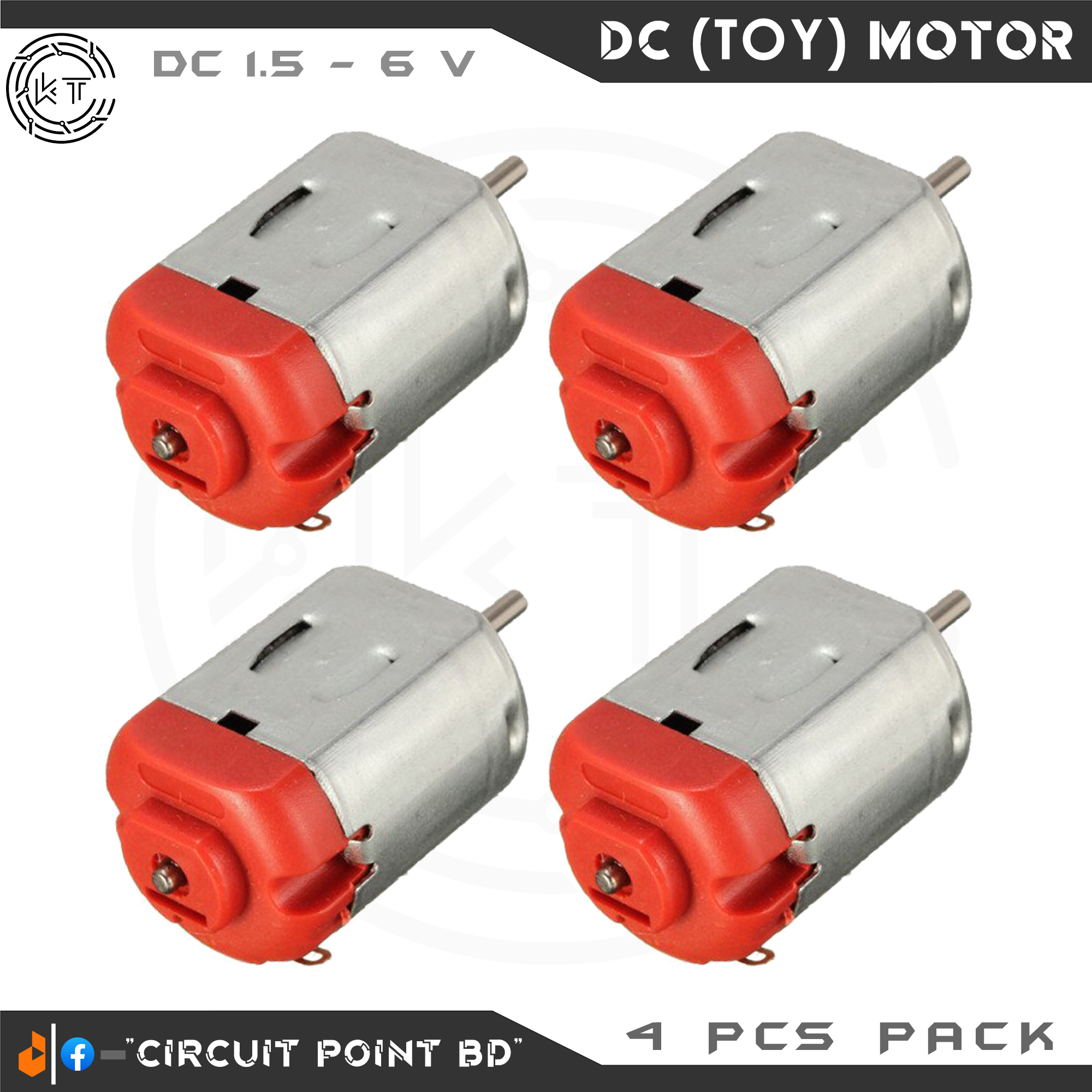4Pcs DC 130 Motor 3V-6V 0.35-0.4A High Speed 8000RPM Mini DC Motor for ...