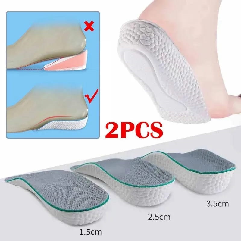 Arch Support Height Insoles Light Weight Soft Elastic Lift for Men ...