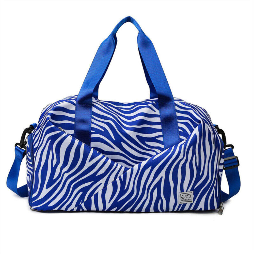 Women Travel Bag Zebra-stripe Duffle Bag Folding Sports Luggage ...