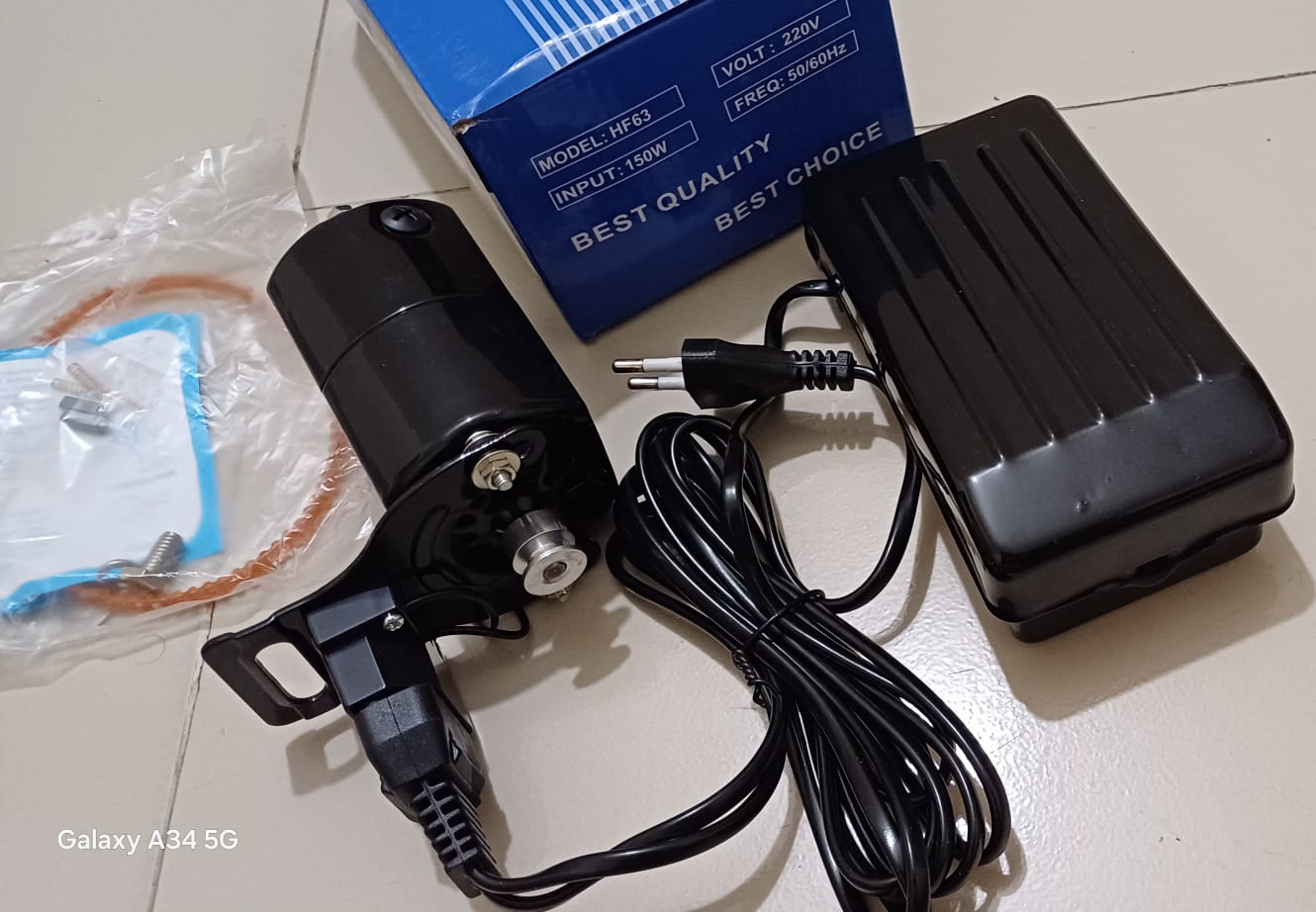 220V 150W Sewing Machine Motor 6500RPM Sewing Motor with Foot Pedal ...