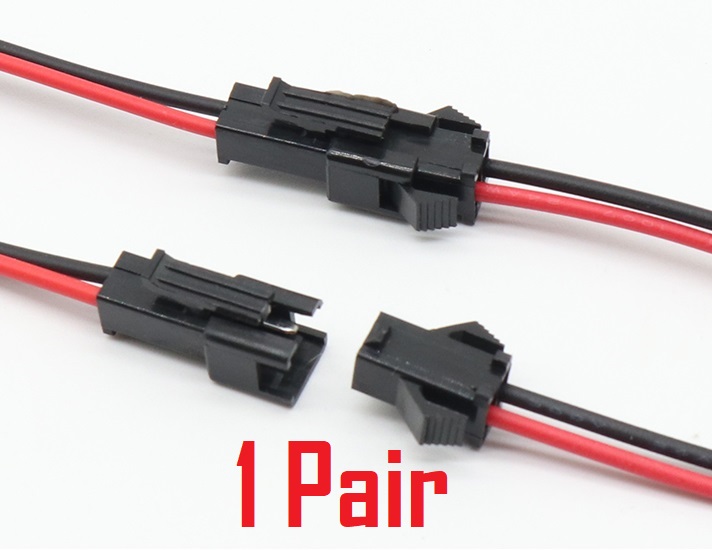 JST 2 Pin Connector Male+Female Pair with wire (20cm) - Multi Plug ...
