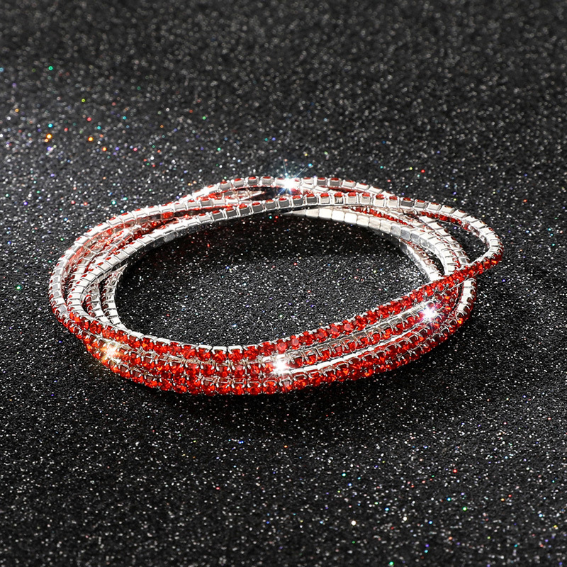 5Pcs/Lot Elastic Crystal Bracelets 2mm Charming Gold Color Crystal ...