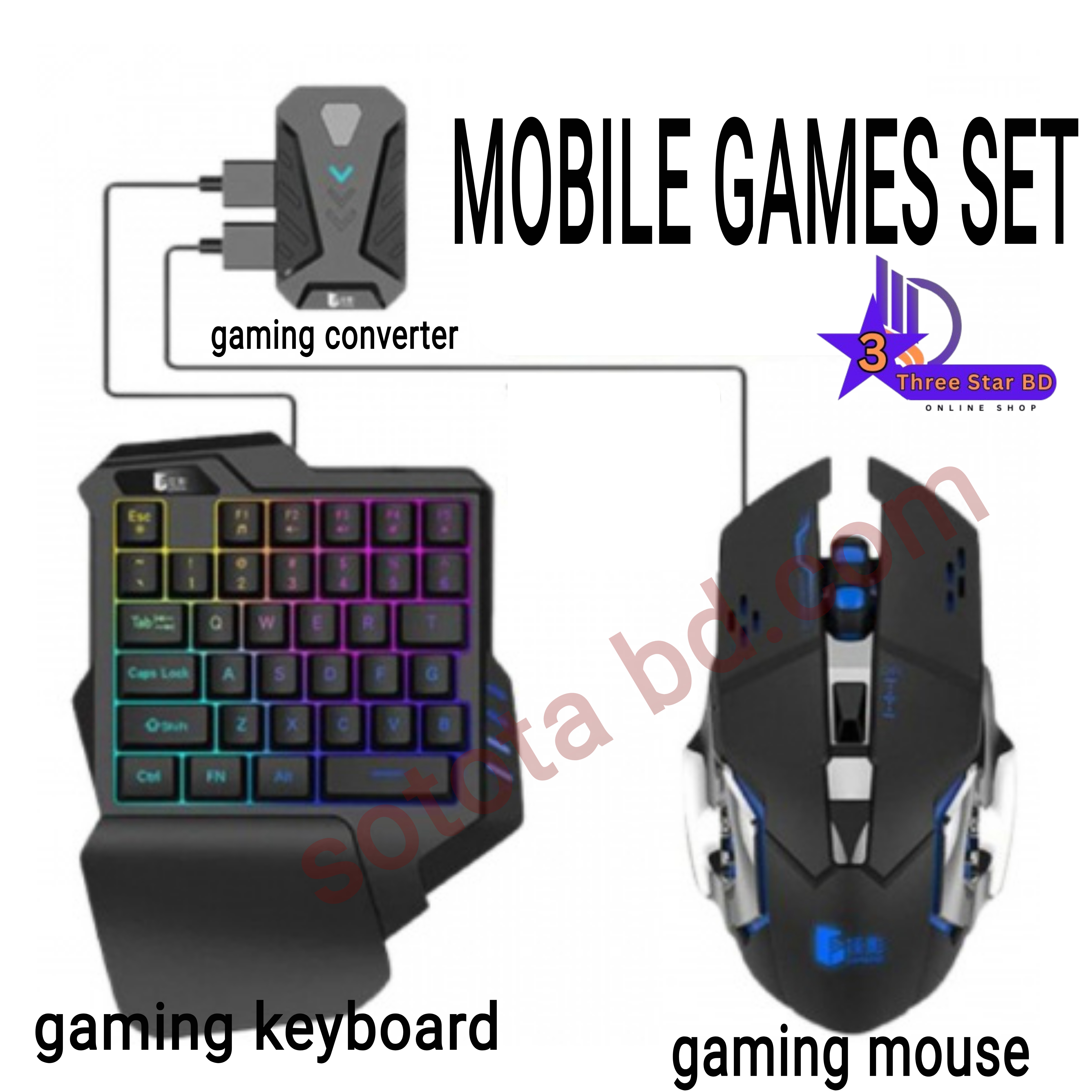 combo 3 pack M1PRO Mobile Controller Gaming Keyboard Mouse Converter ...