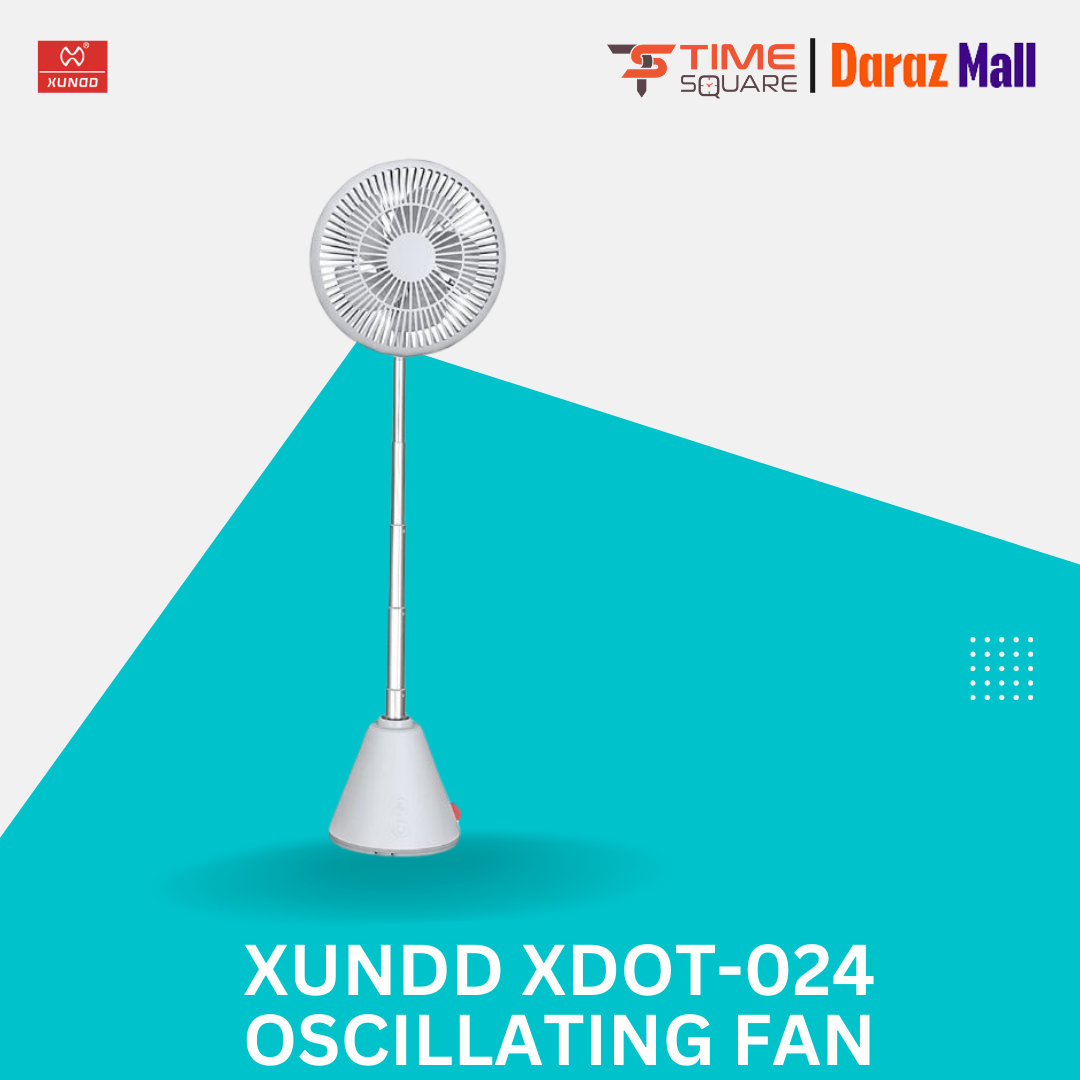 Xundd XDOT-024 USB Rechargeable Oscillating Fan 8000mAh Battery---Time ...