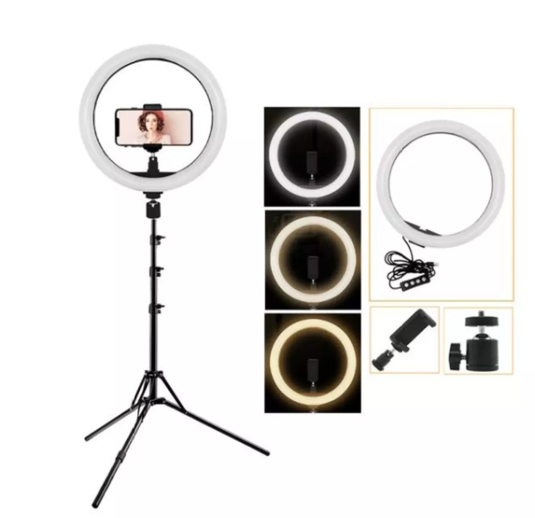 12 'Ring Lite Photo Studio Camera, Video Lamp with Tripod for Smartphone - Ring Light - Ring ...