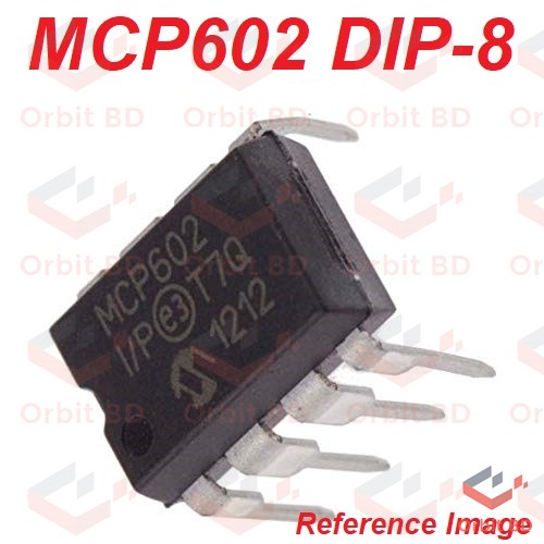 Microchip MCP602-I/P MCP602 Dual Operational Amplifier Op-Amp 2.8MHZ ...