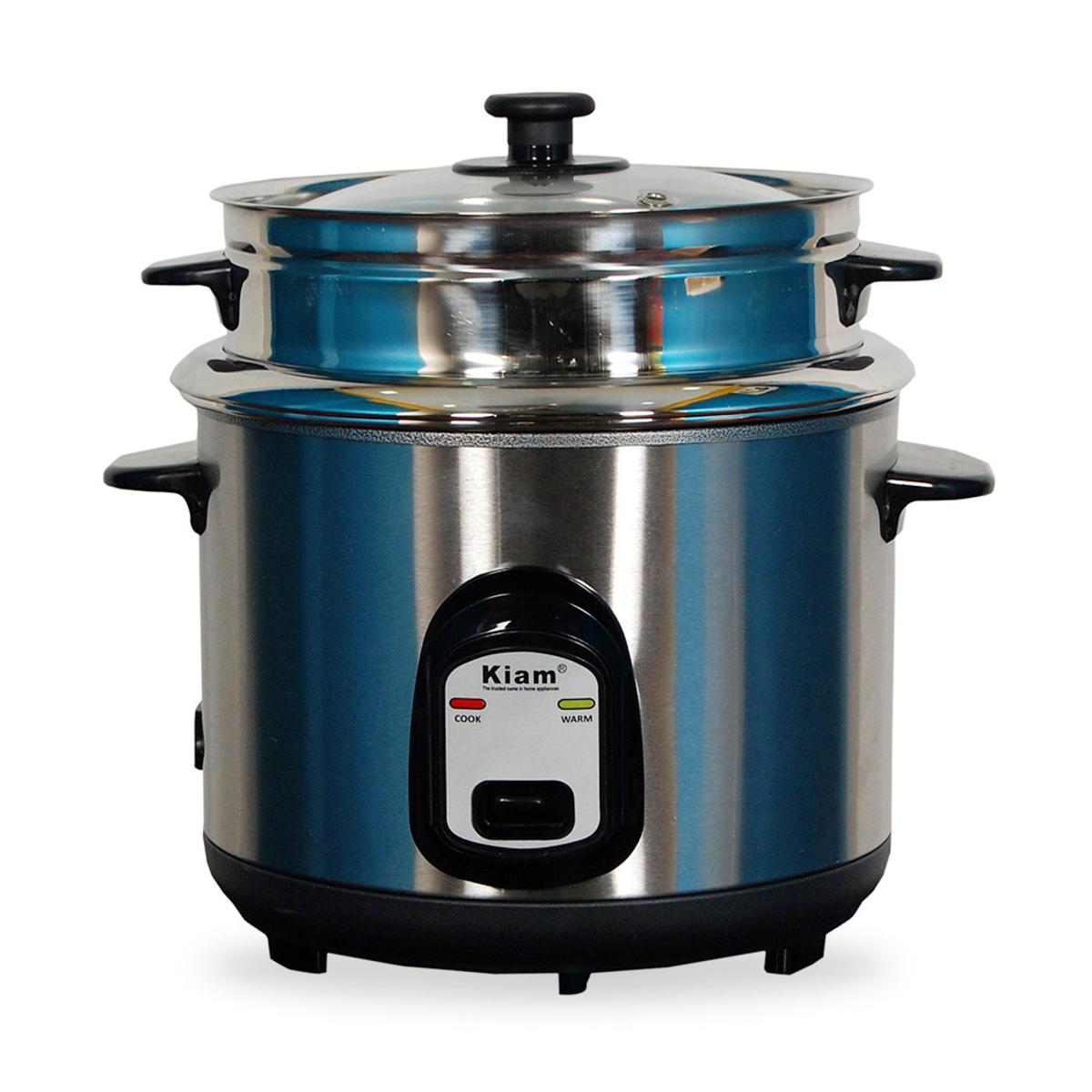 Rice Cooker & Curry Cooker 1.8L Single steel pan SS Body with Glass Lid ...
