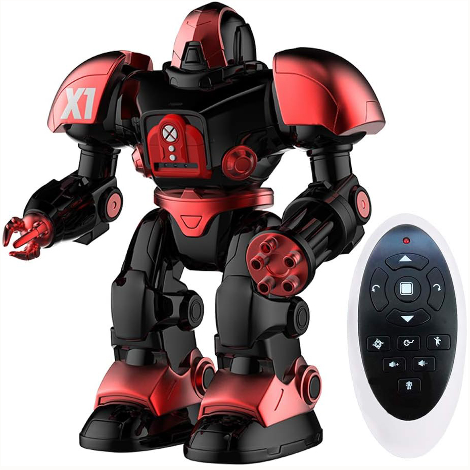 R/C disk launching dancing robot with light Remote Control Robot Toys ...