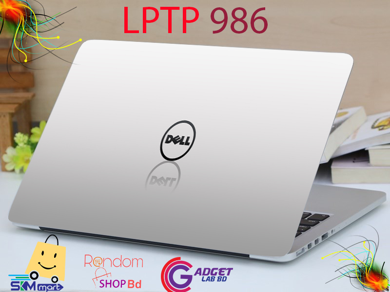 LPTP - 986 DeLLs Silver Laptop Sticker Laptop Skin Sticker & Laptop ...