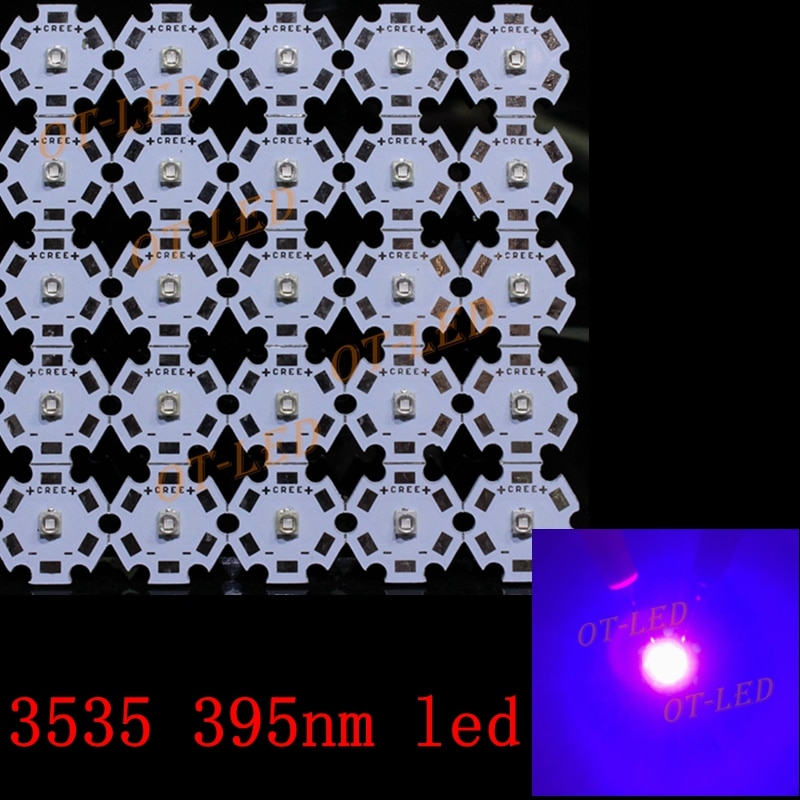 【Alizeker Mall】10pcs 3W UV/Ultra Violet 3535 395-400nm Light Chip Ultra ...