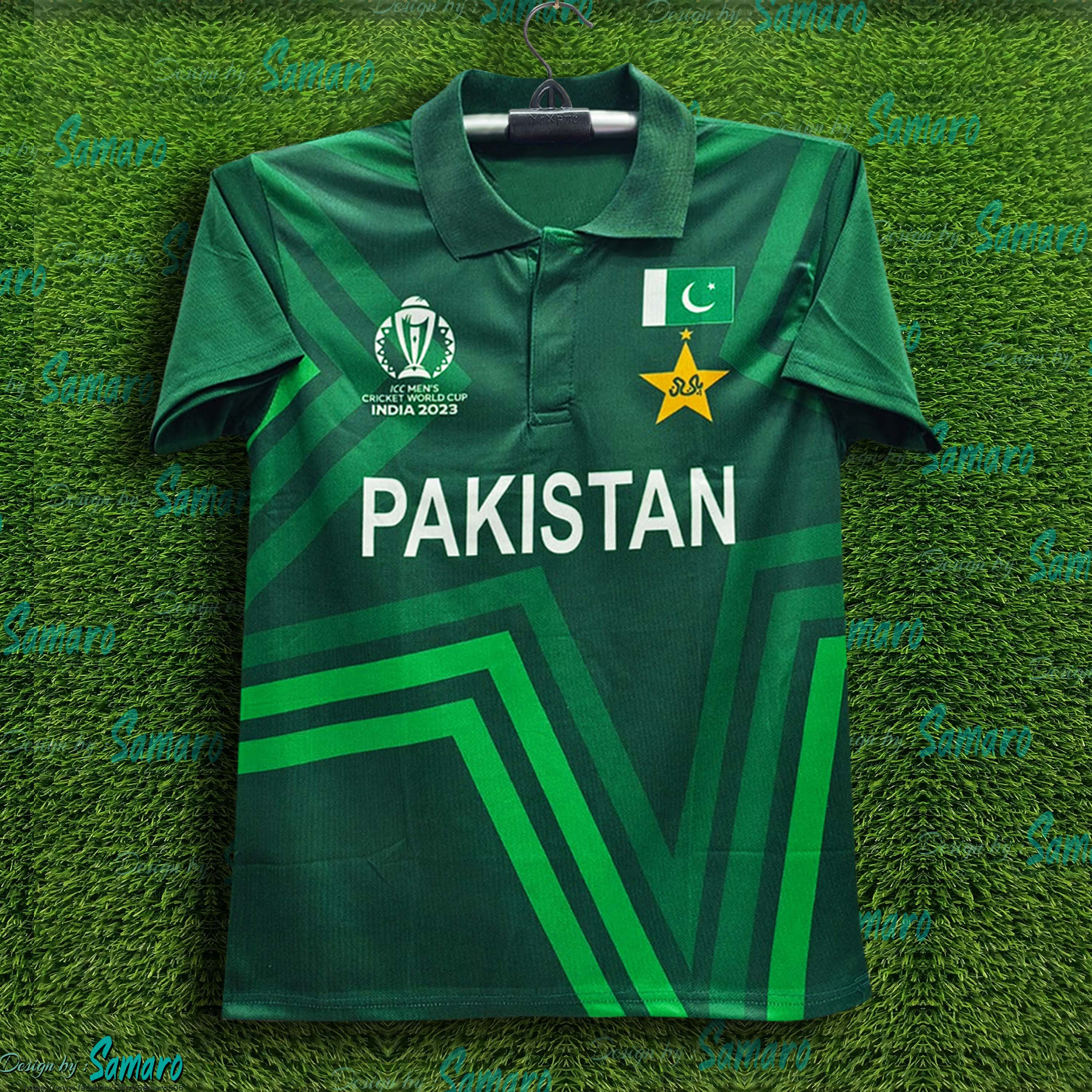 Pakistan World Cup Jersey - Short Sleeve Polo Jersey For Men - Pakistan ...