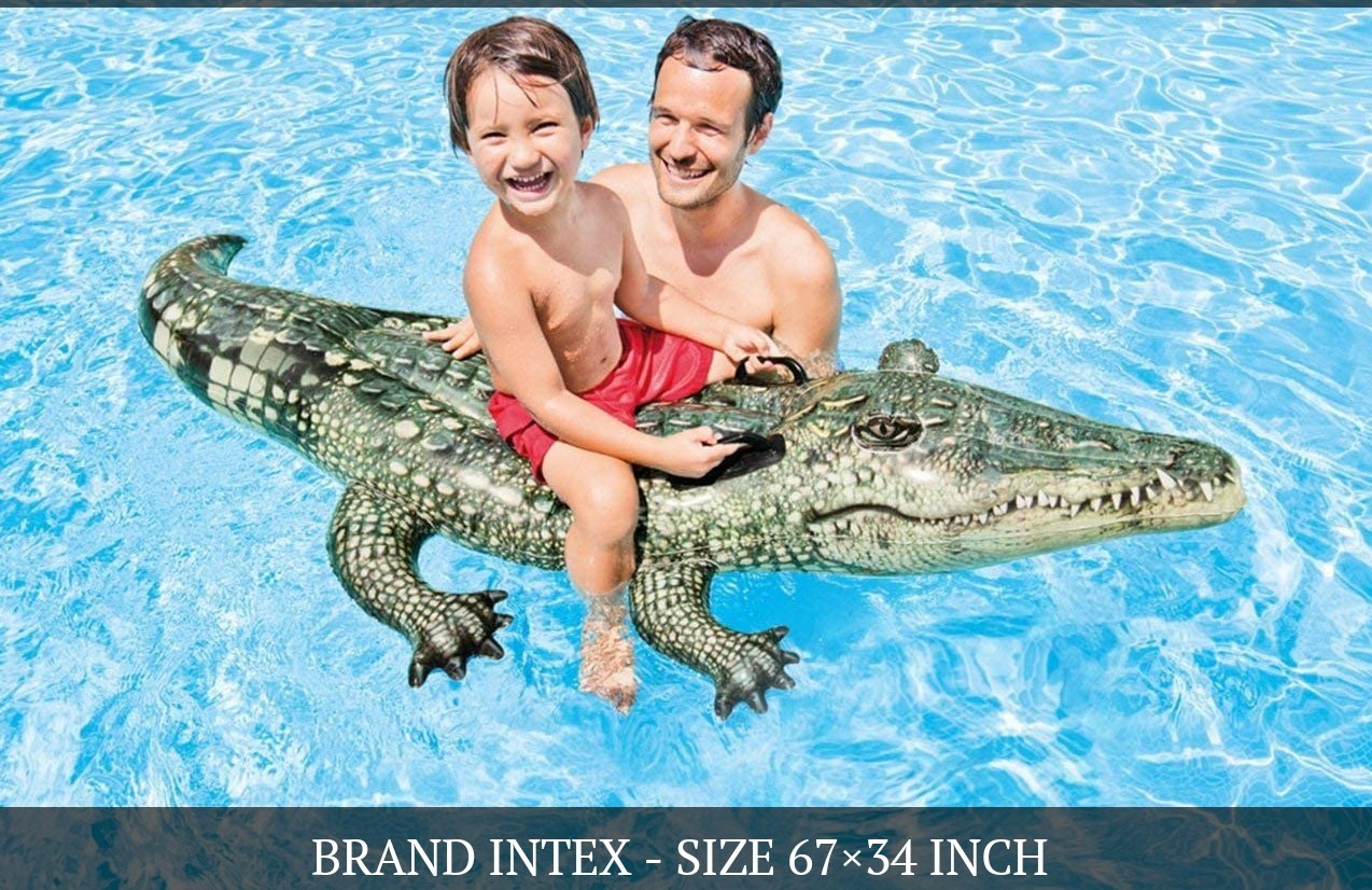 INTEX Inflatable Realistic Alligator Ride-On 170 x 86 cm | Daraz.com.bd
