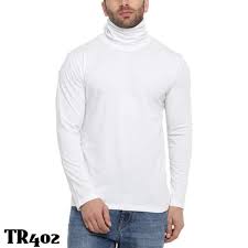 Men’s High Neck Texture sweater (Black) (White)