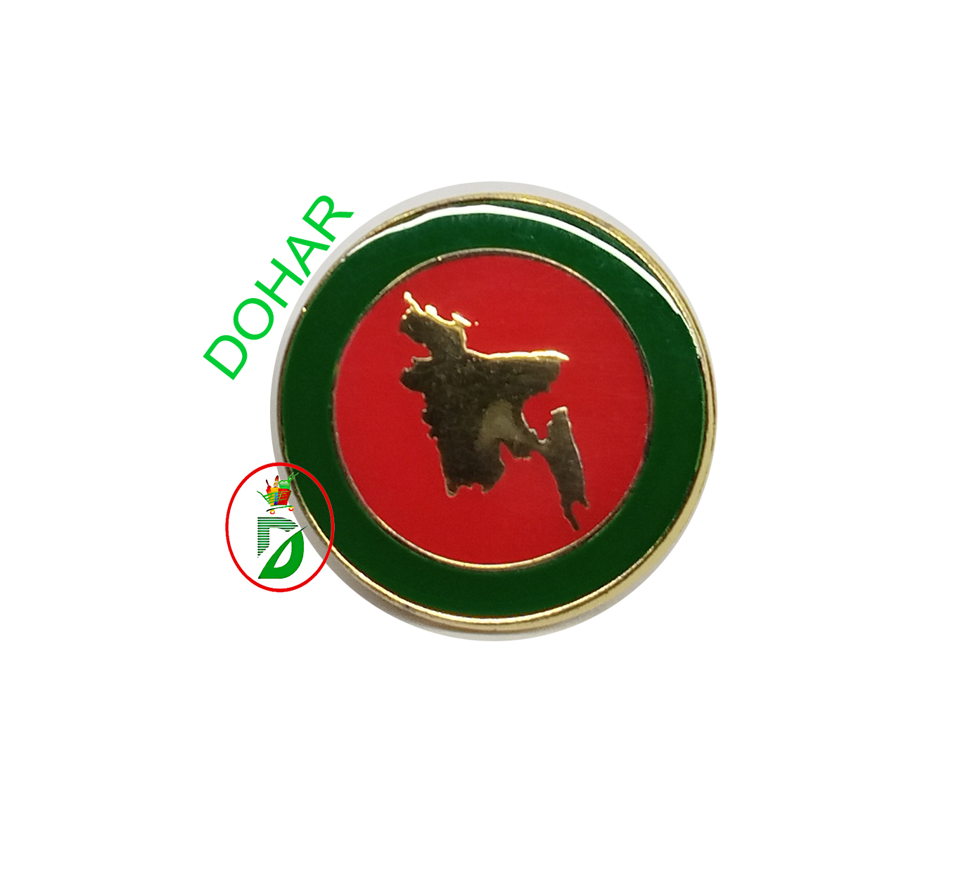 Round Shape BD Flag Coat Pin/ Hijab pin Brooches | Daraz.com.bd