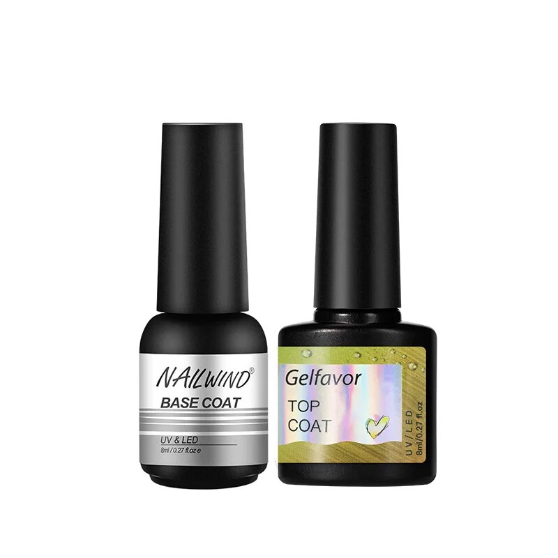 NAILWIND Gel Nail Polish Set BaseTop Coat Soak Off Color Gel Glitter ...