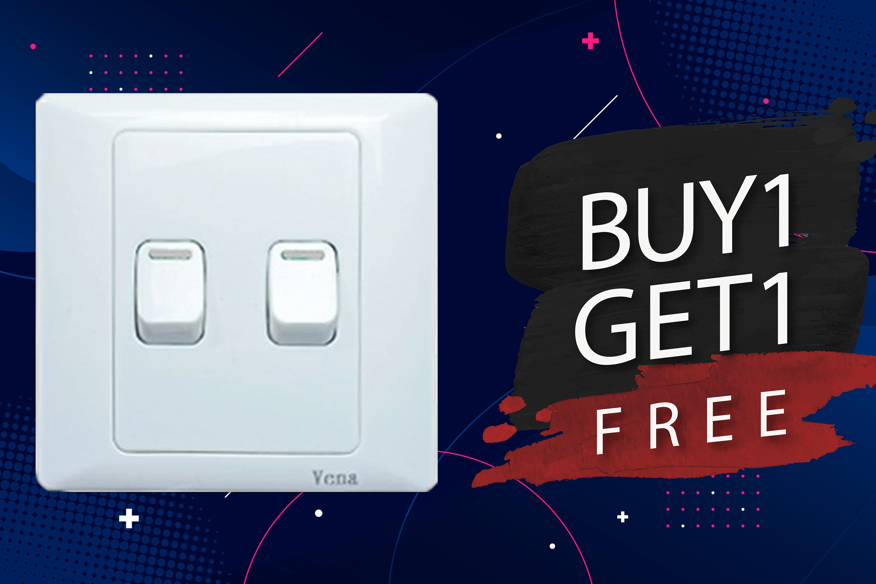 VENA - 2 gang 1 way switch (SL1 Series) | Daraz.com.bd