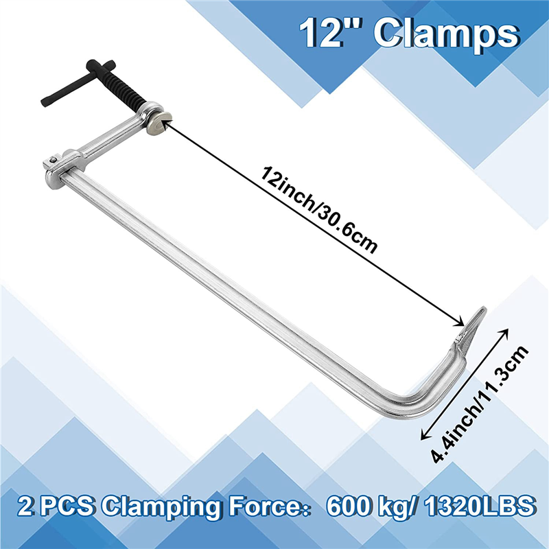 2 Pack F Clamps Bar Clamps Welding Clamps 12 Inches Welding Clamps ...
