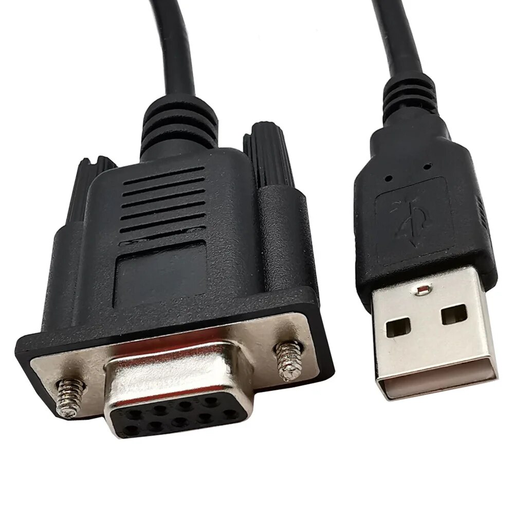 USB to RS232 Adapter USB2.0 A Male to RS232 Female DB9 Serial Cable ...