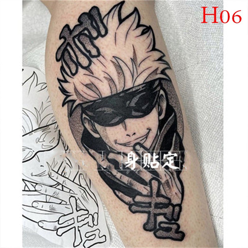 Anime Jujutsu Kaisen Tattoo Stickers Itadori Yuji Gojo Satoru ...