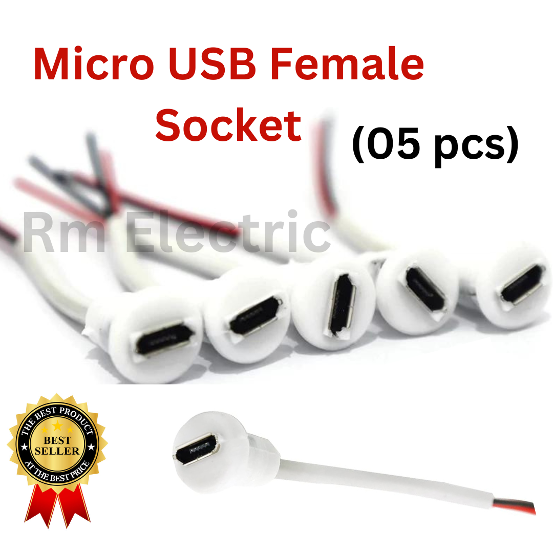 Micro USB Female Socket Panel Mount With Cable 5Pcs/10pcs CABLES With ...