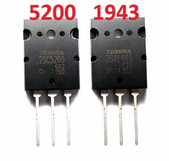 1Pair- A CLASS 2SA1943 A1943 & 2SC5200 C5200 PNP & NPN Audio Power Amplifier Transistor 1943 ...