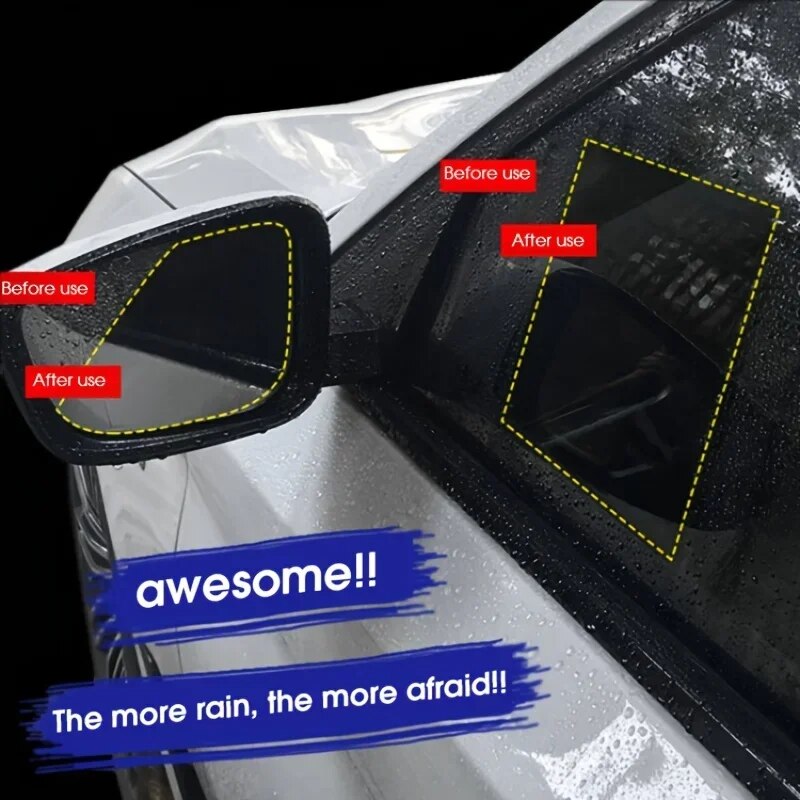 Car Truck Rearview Mirror Rainproof Film Window Glass Anti-fog ...