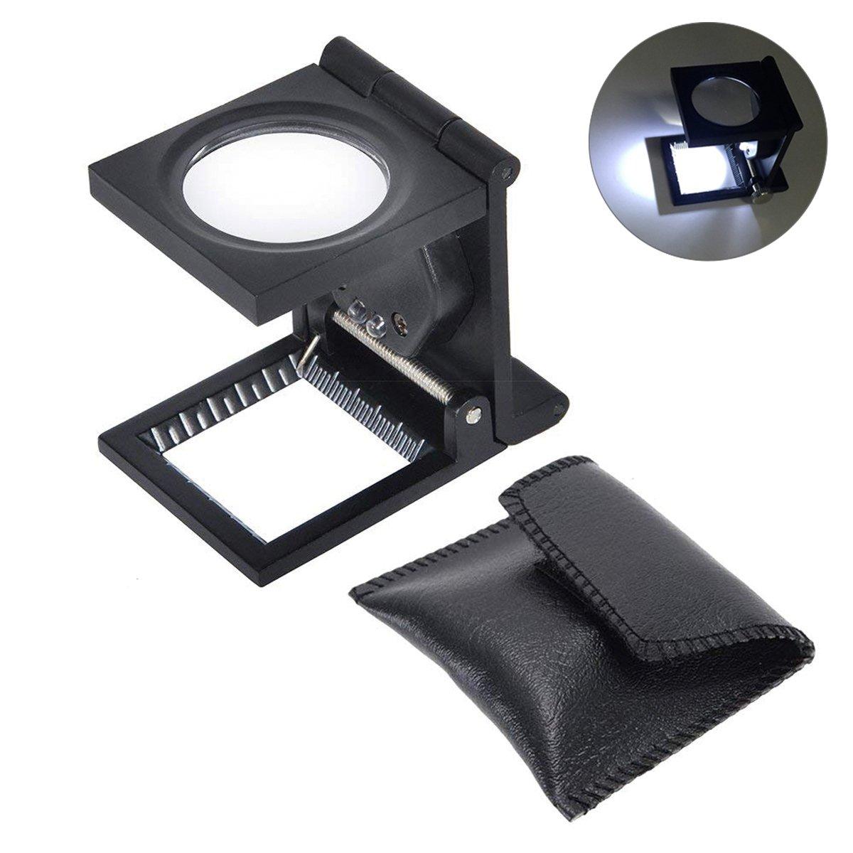 Linen Test Three Folding Counting Magnifiers With Scale Textile Jewelry ...
