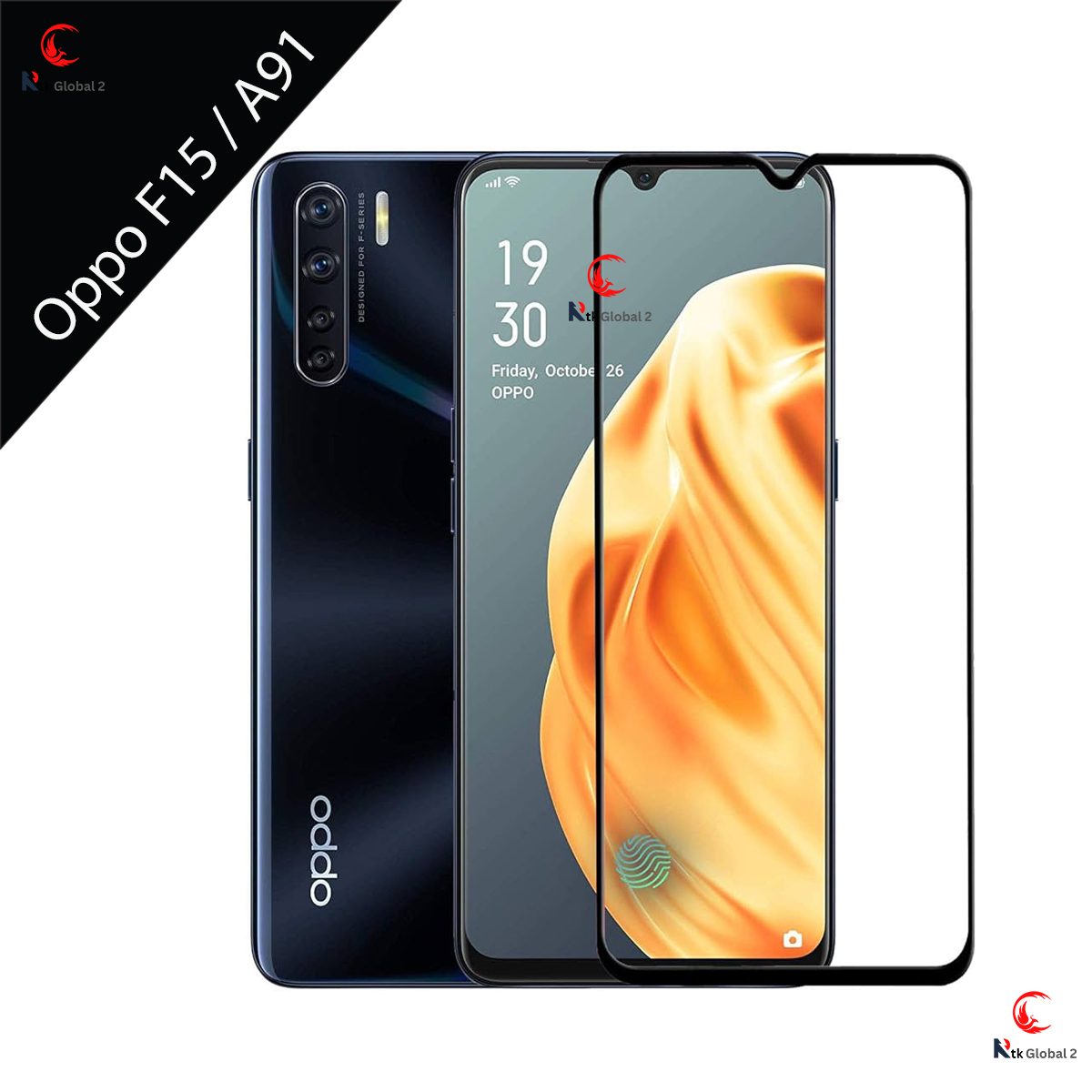 For Oppo F15 / Oppo A91 - Good Quality Full Cover Glass HD Clear ...