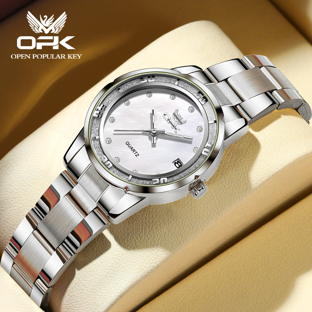 OPK Watch for women stainless steel strap waterproof trendy fashion ...
