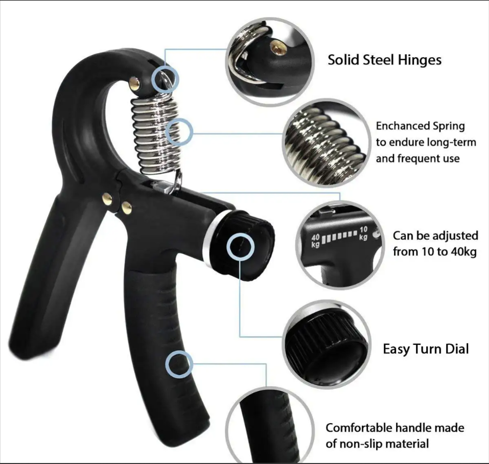 6-50Kg Adjustable Heavy Grips Hand Gripper Gym Power Fitness Hand ...
