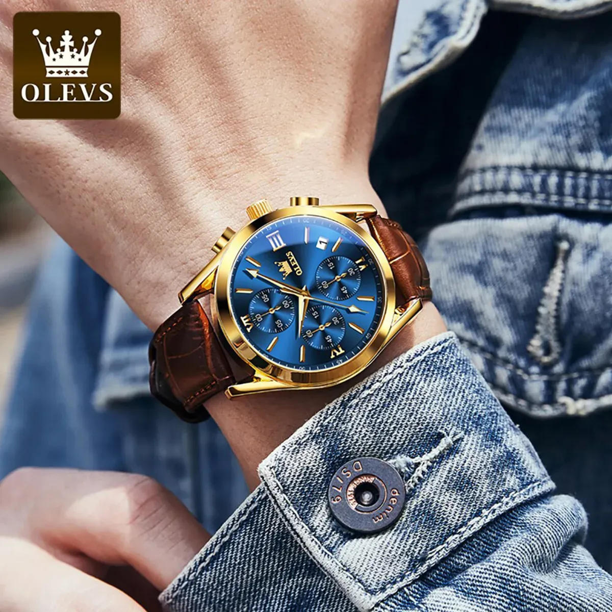 Olevs 2871 Waterproof Quartz Fashion Watch For Men