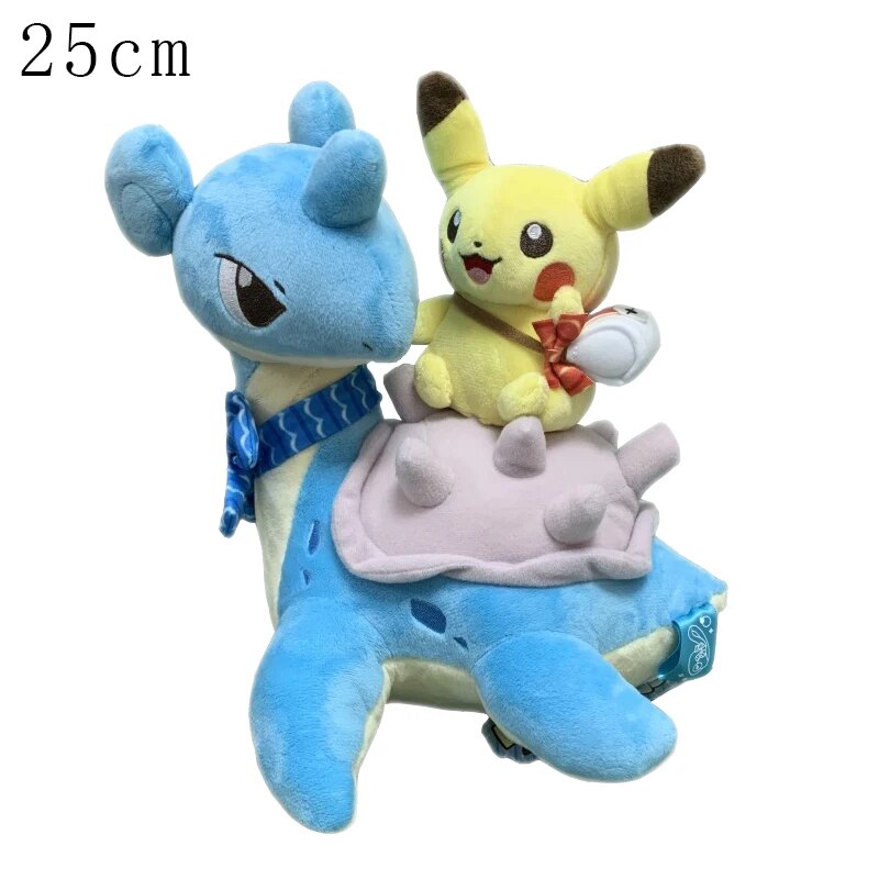 Pokemon Plush Toy Kawaii Pikachu Riding Latios Latias Lapras Cartoon ...