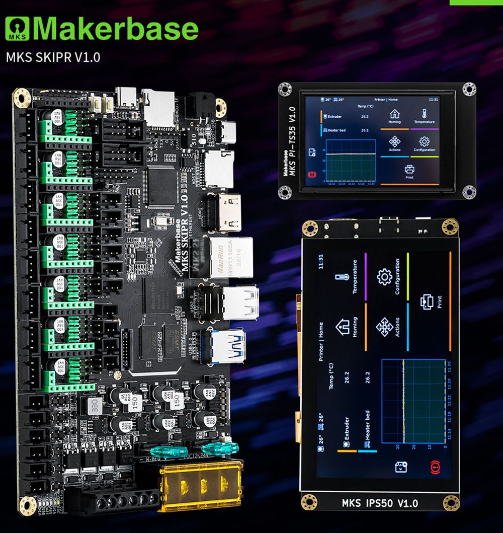 La carte de commande de l'imprimante 3D makerbase MKS skipr v1.0 exécute klipper - Cdiscount ...