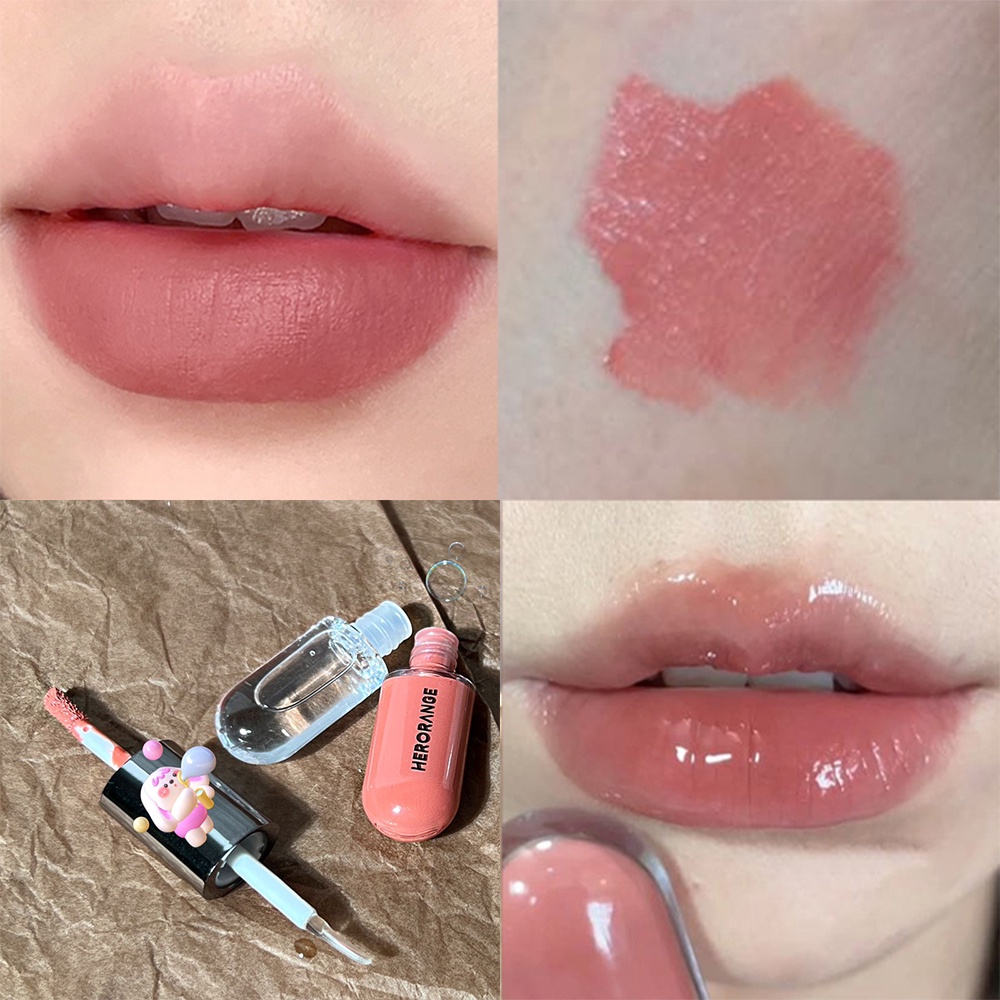 Double Headed Lip Glaze Lip Serum / Waterproof Lasting Lip Tint ...