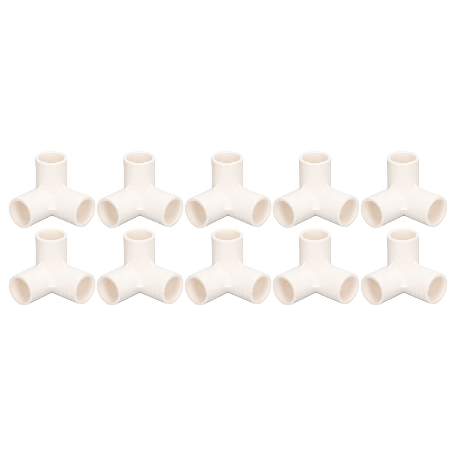 PVC Corner Connector, 3 Way Pipe Fittings High Gloss Finish 10PCS ...