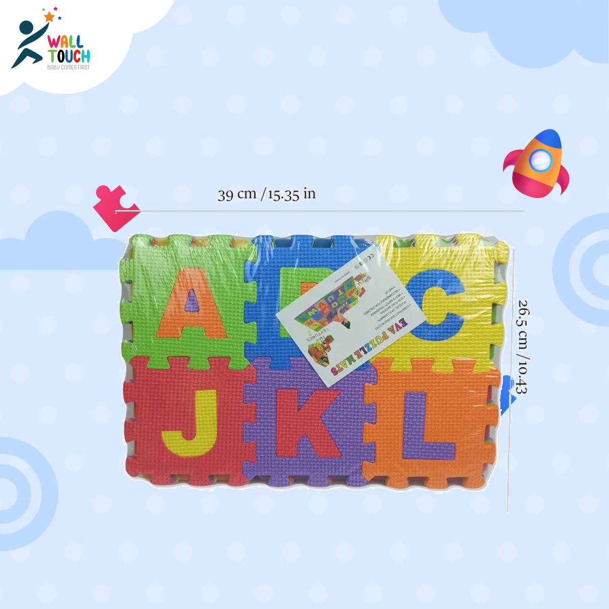 Alphabet & Numbers Foam Puzzle MAT For Kids A to Z Letters & 0 to 9 ...
