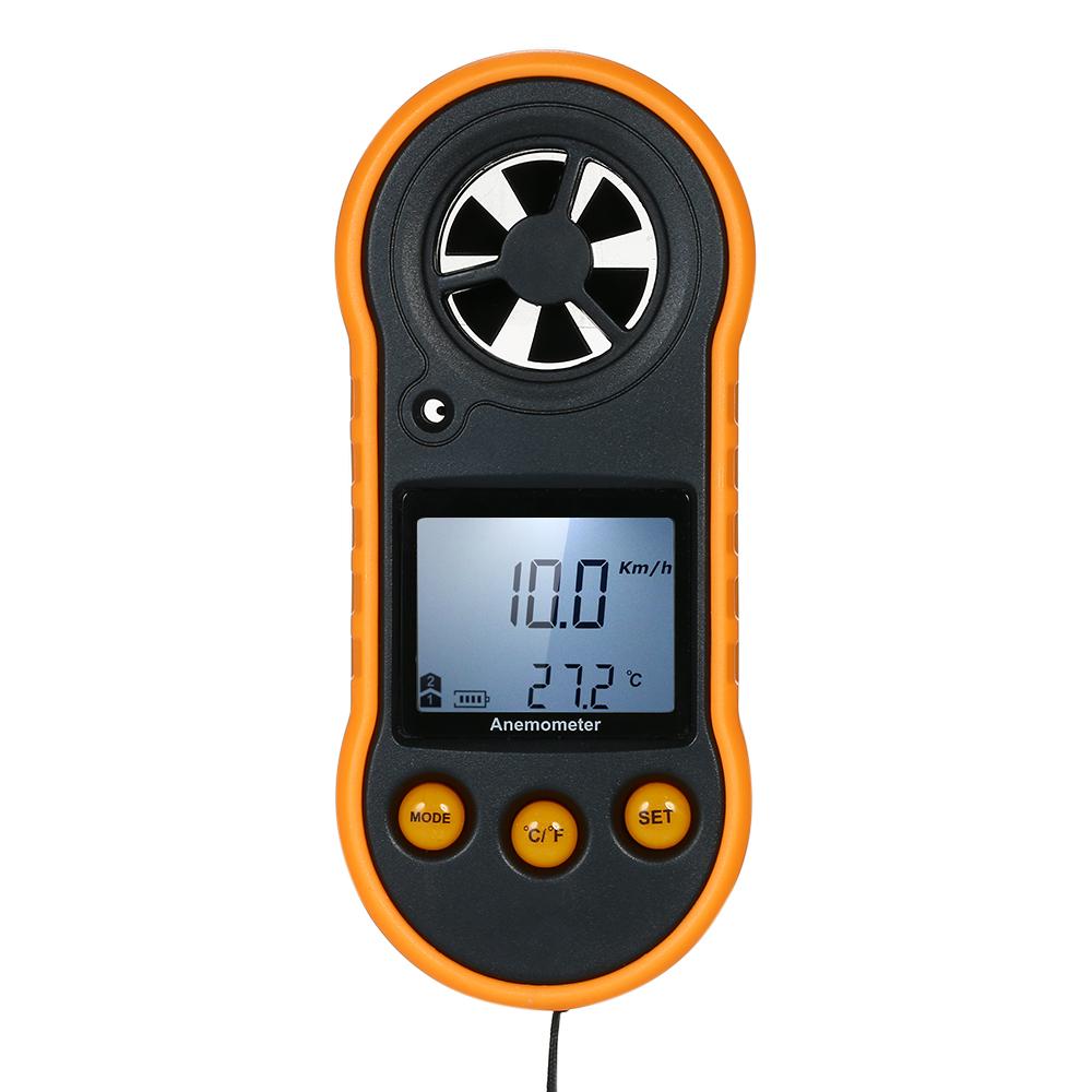 KOGEEK Mini Digital Anemometer Ther-mo-meter Handheld Anemometro Pocket ...