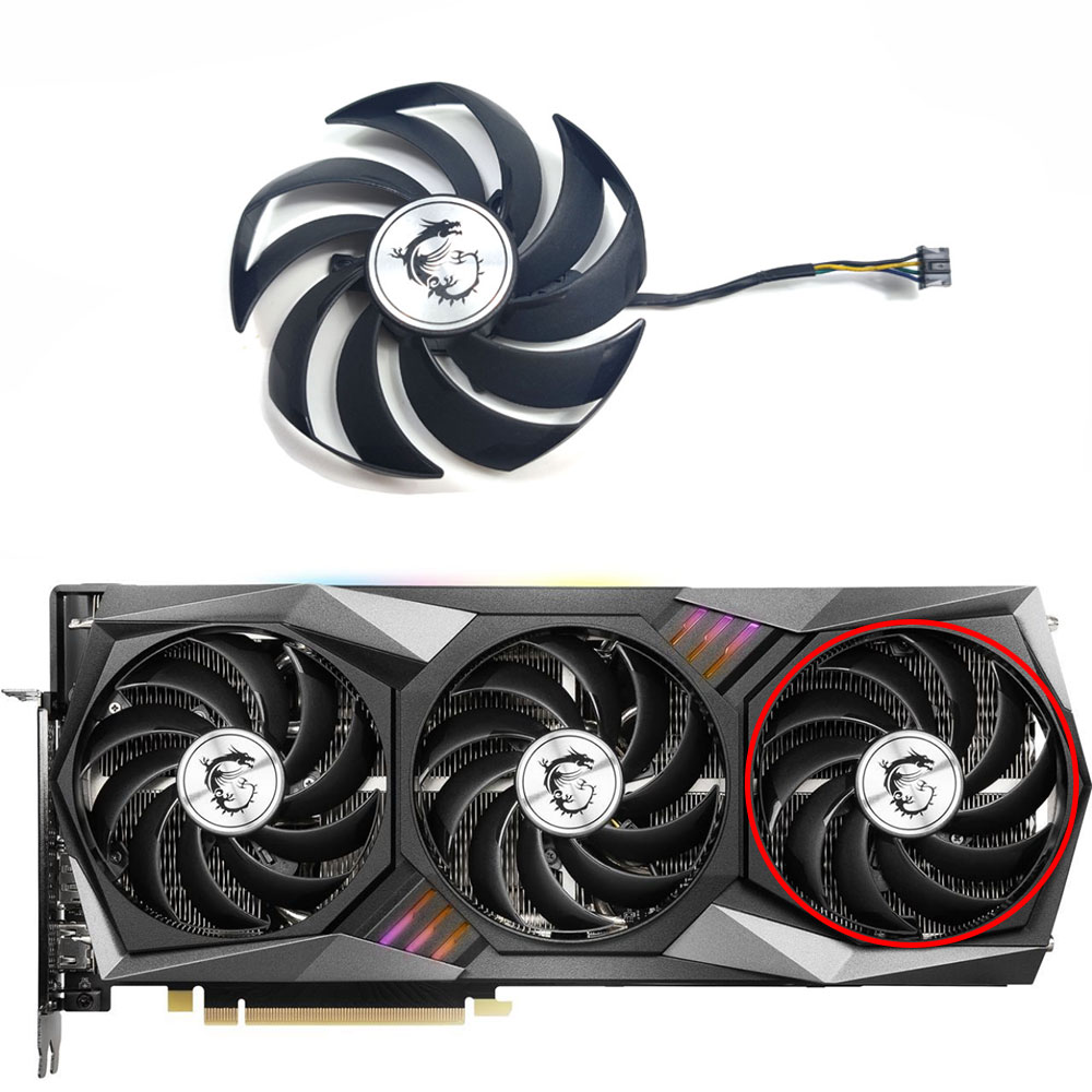NEW RX 6800XT GAMING X TRIO GPU Fan，For MSI RTX 3060 3060TI 3070 3070TI ...
