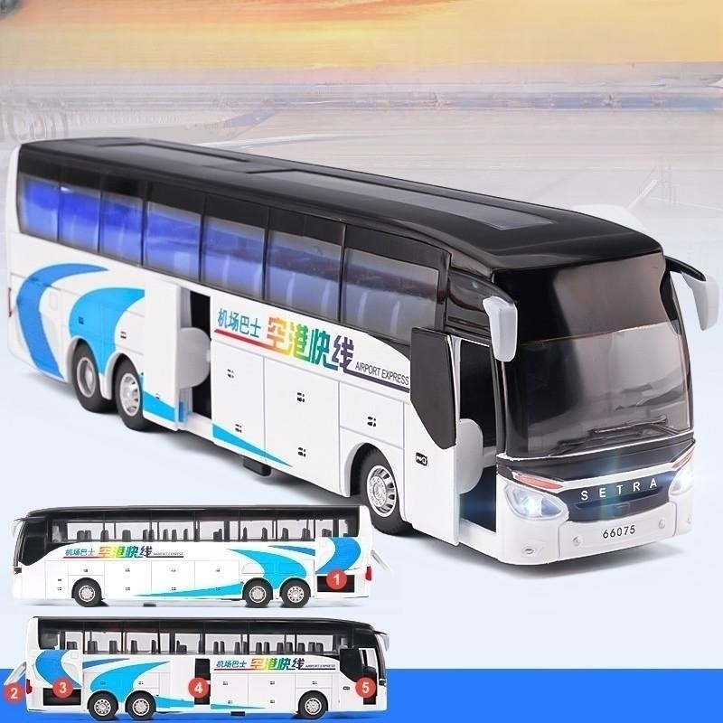 1/50 SETRA Luxury Coach Bus Toy Car Diecast Miniature Model Pull Back ...